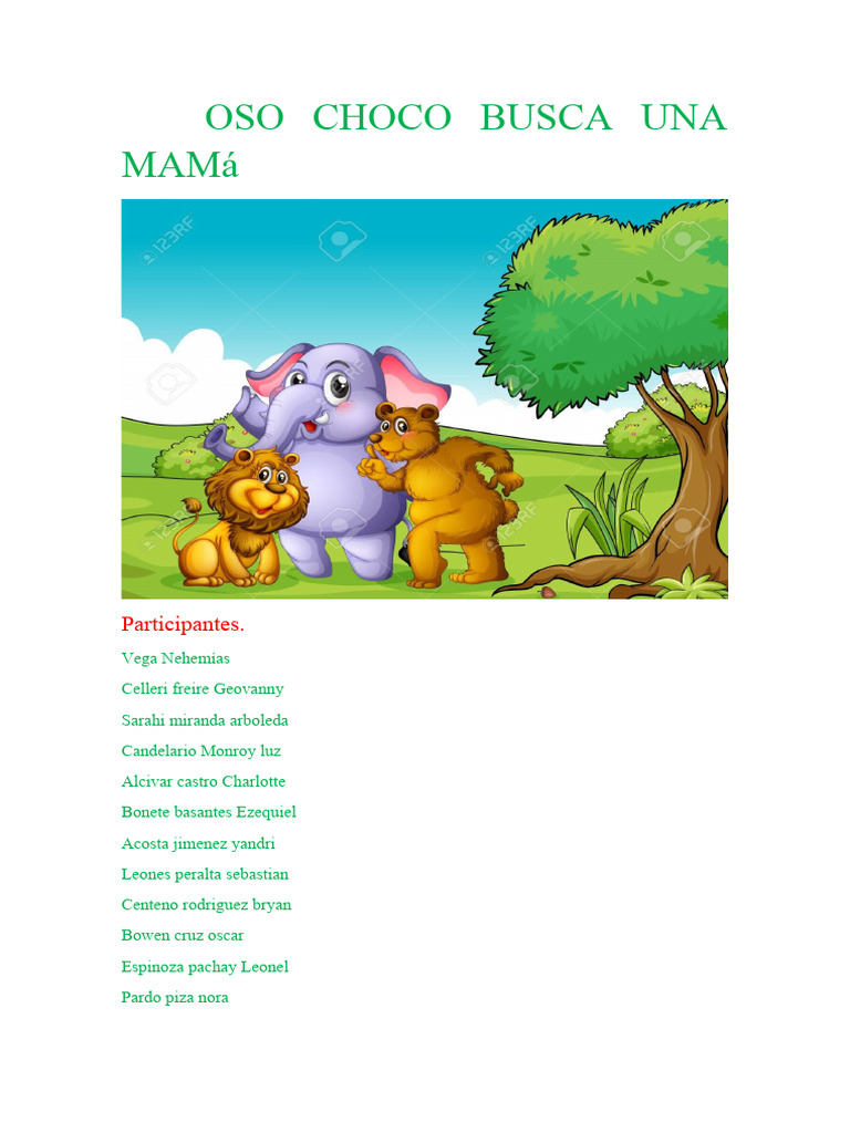 Cuento Choco Oso | PDF