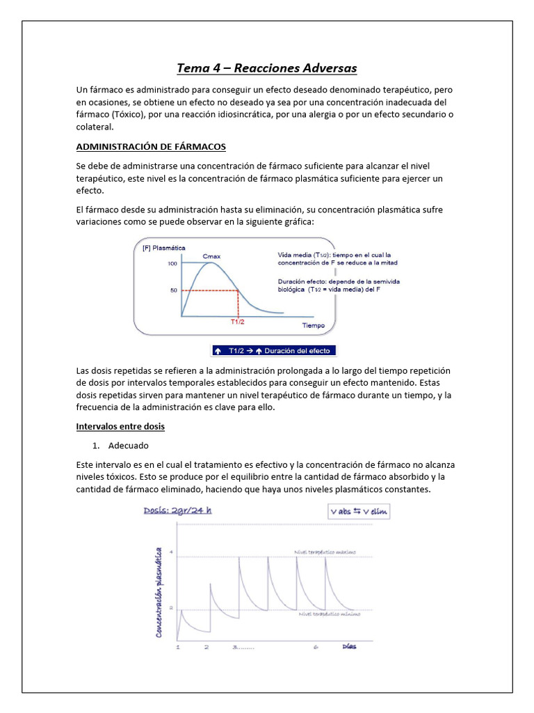 Tema 4 - Reacciones Adversas | PDF | Farmacología | Toxicidad