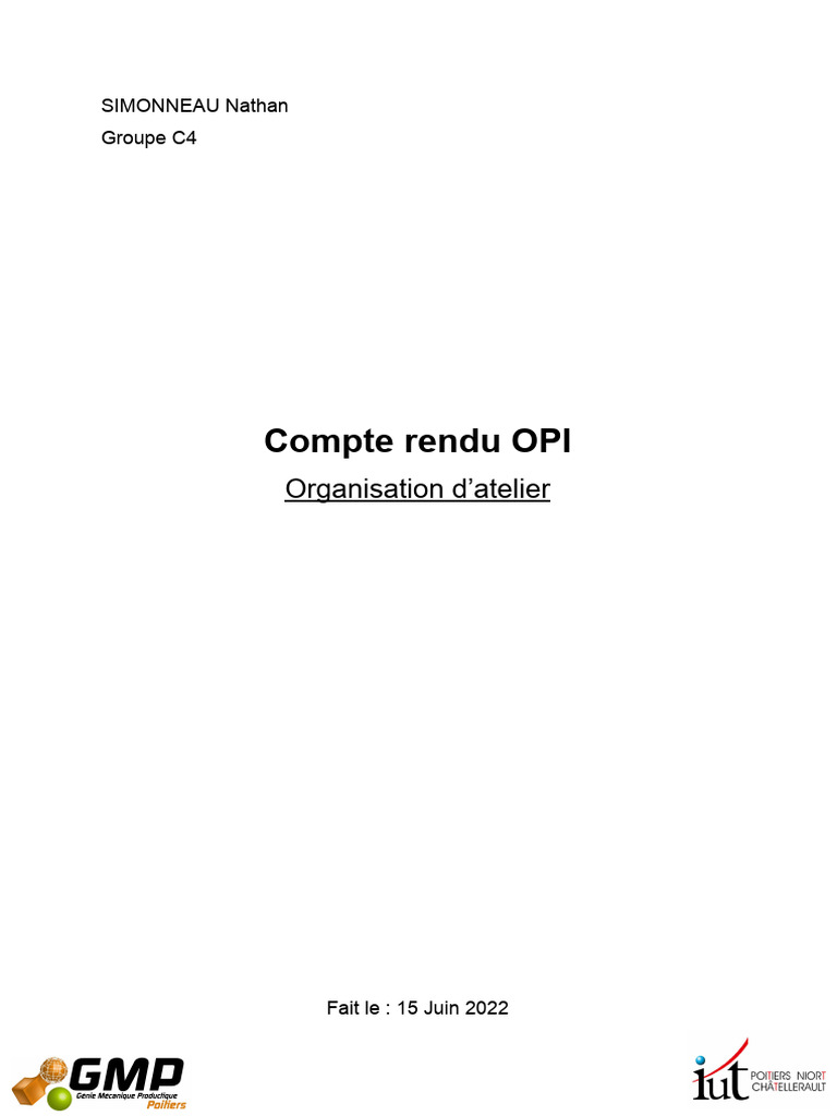 SIMONNEAU NAthan-CR OPI | PDF | Usine