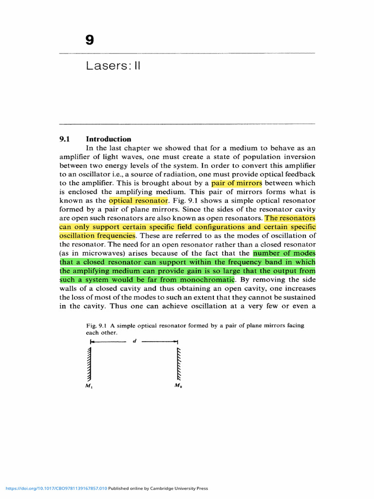 Laser Resonator Modes Explained | PDF | Science & Mathematics