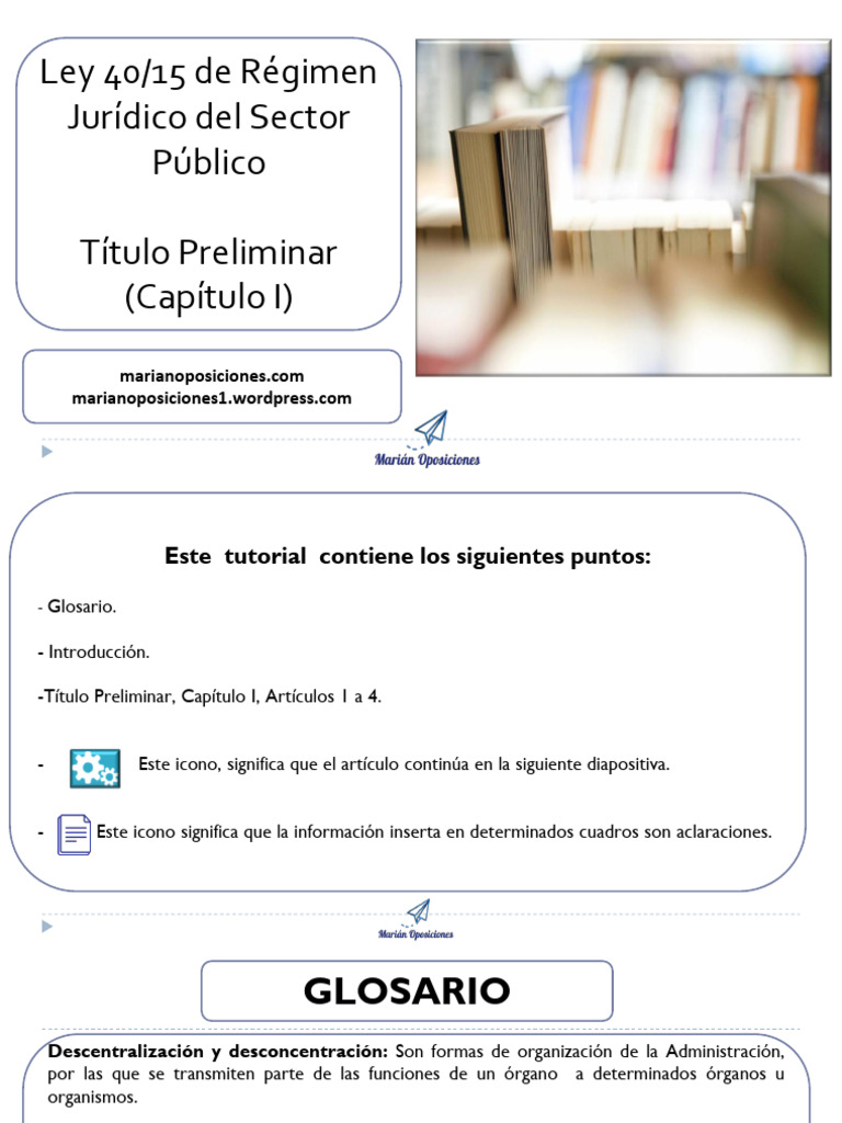 LEY 40: Titulo Prelim Cap Primero | PDF