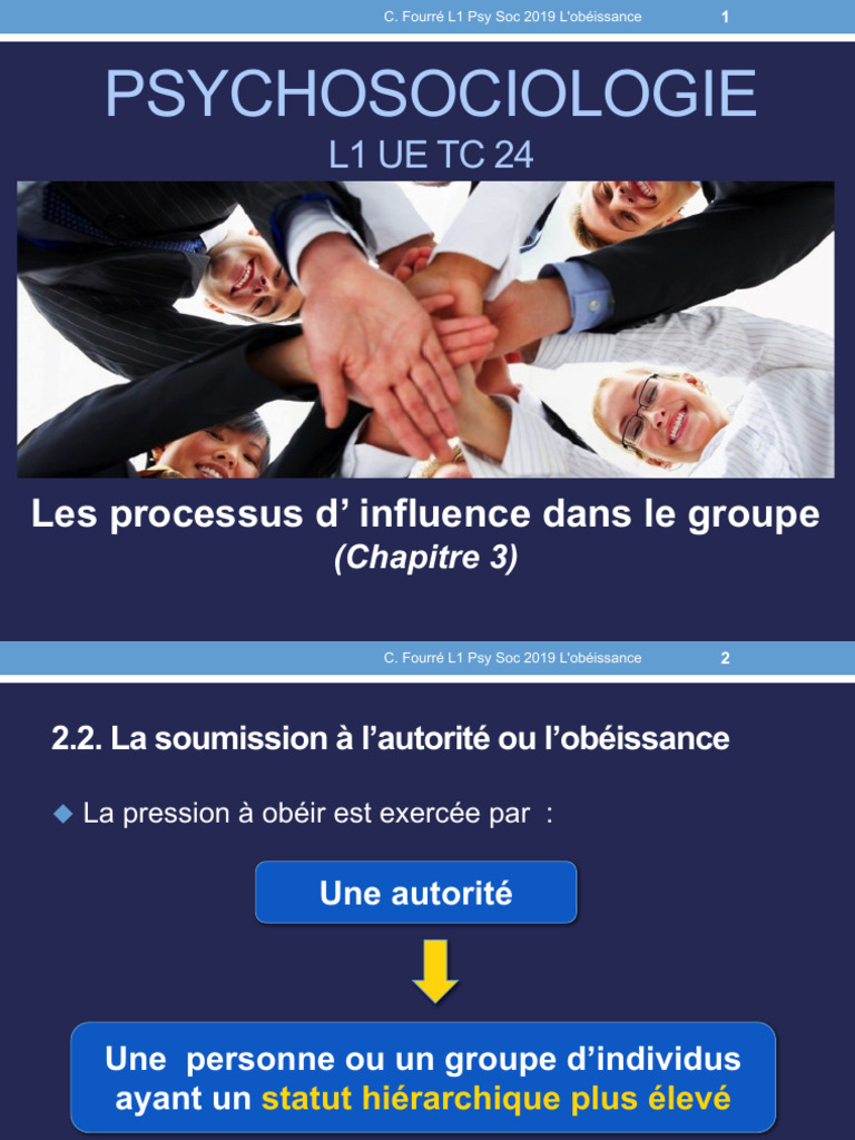Chapitre 3 Lobéissance - Psy Soc | PDF
