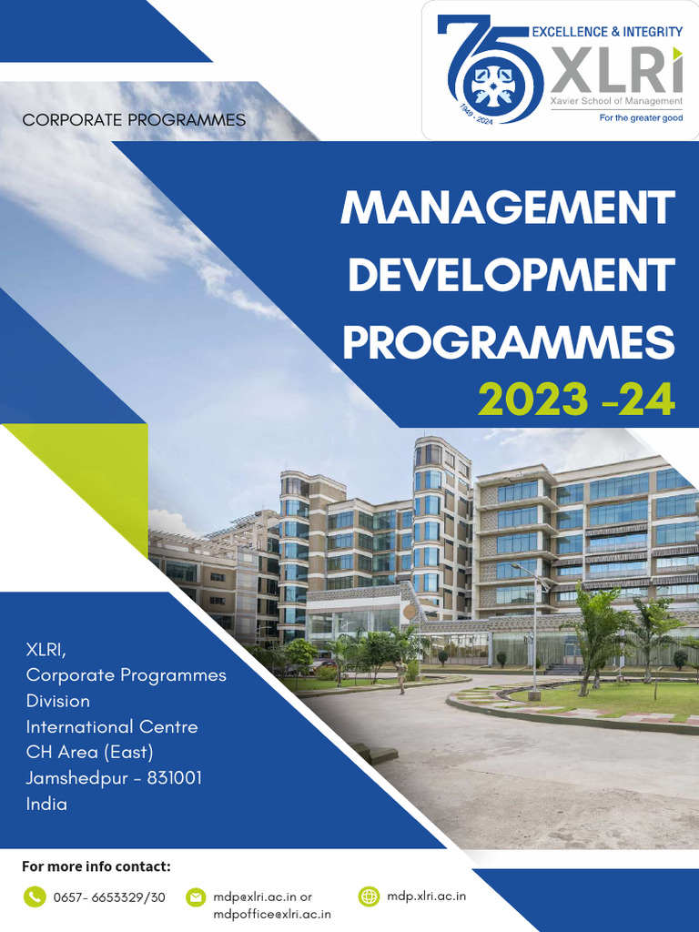XLRI - MDP Calendar 2 - Revised | PDF