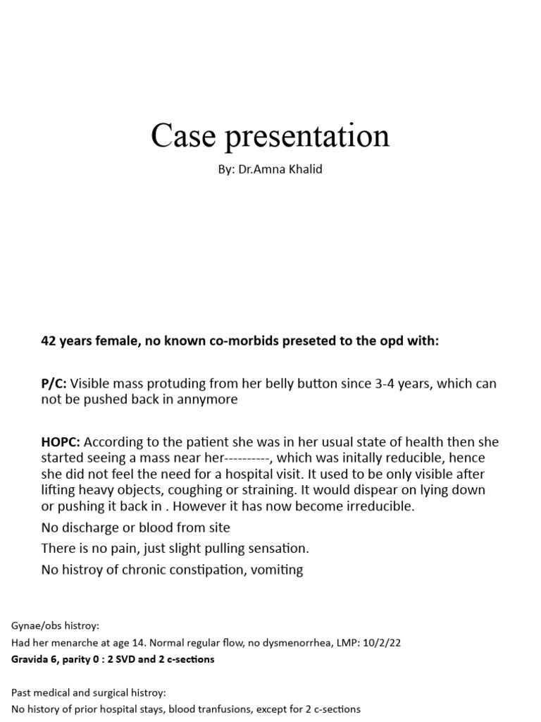 Umb Hernia Case | PDF