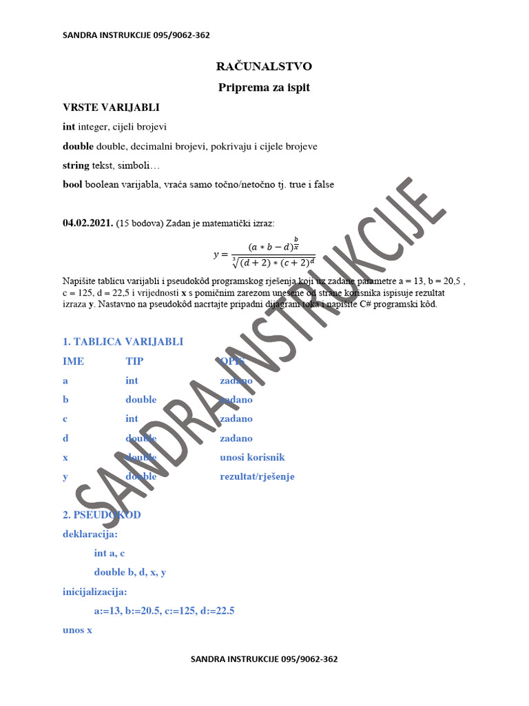 RAČ Priprema Za Ispit 3.ins | PDF