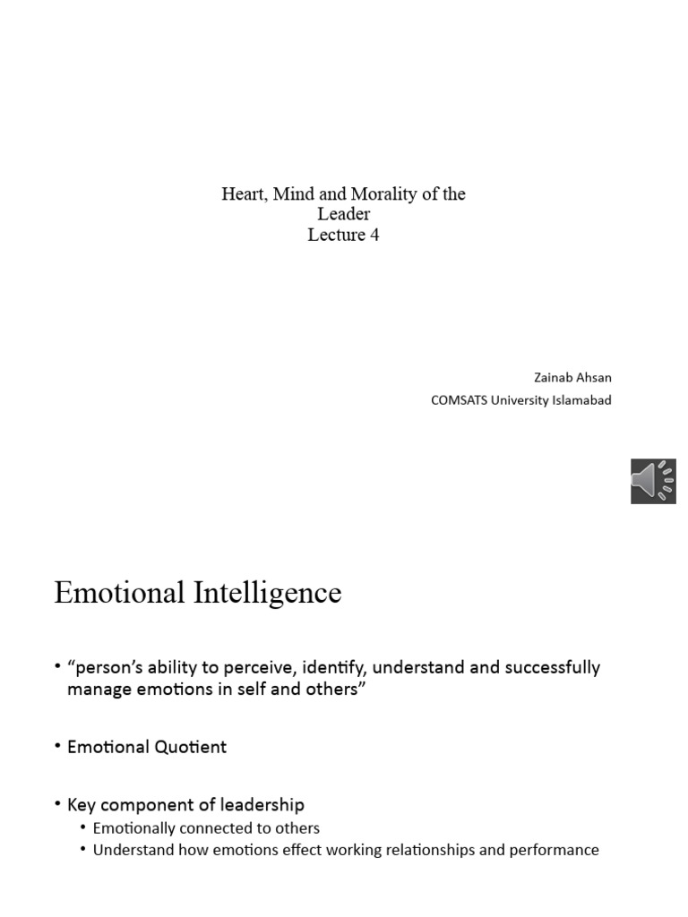 L4.Heart, Mind and Morality of The Leader 2 | PDF | Self-Improvement | Science & Mathematics