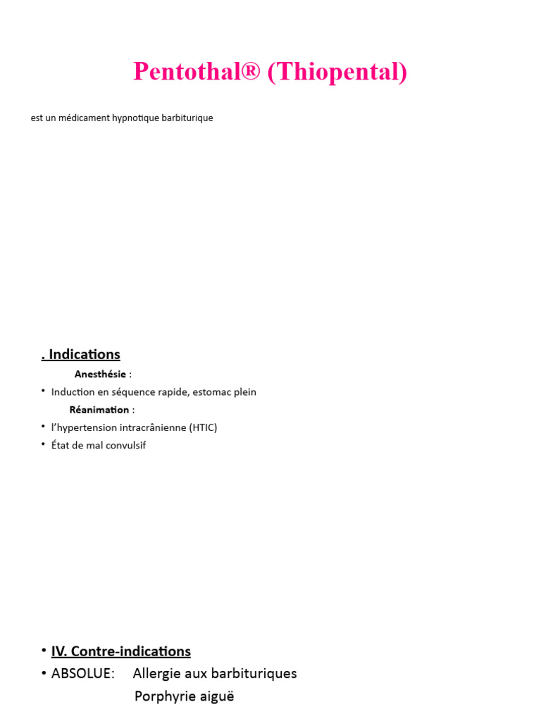 Pentothal® (Thiopental) | PDF
