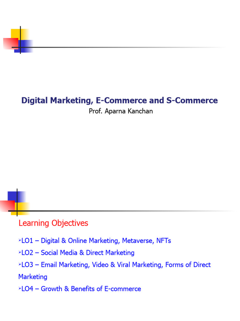 Chapter 5-Digital Marketing, E-commerce & S-commerce | PDF