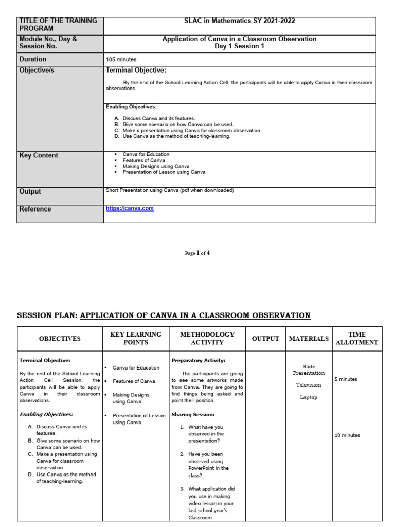Canva for Classroom Observations | PDF | Computing | Human Communication