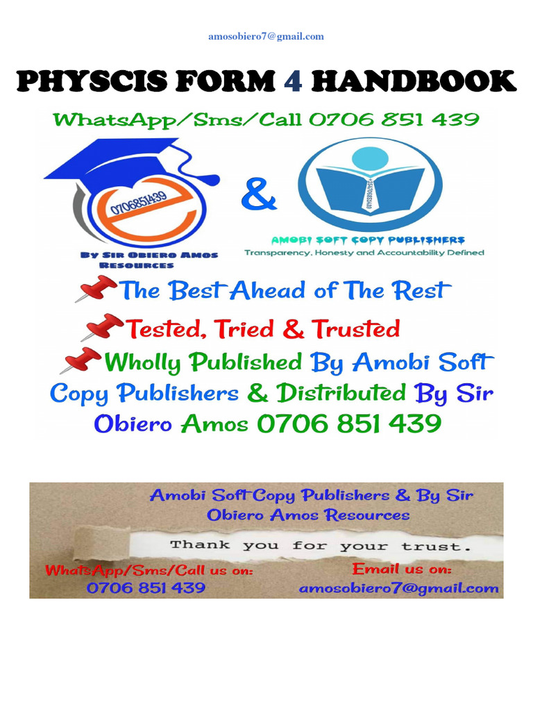 Form Four Physics Handbook | PDF | Acceleration | Eye