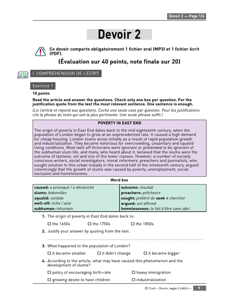 4AN31DVWB0022DV02 DevoirAnglais-U02 | PDF