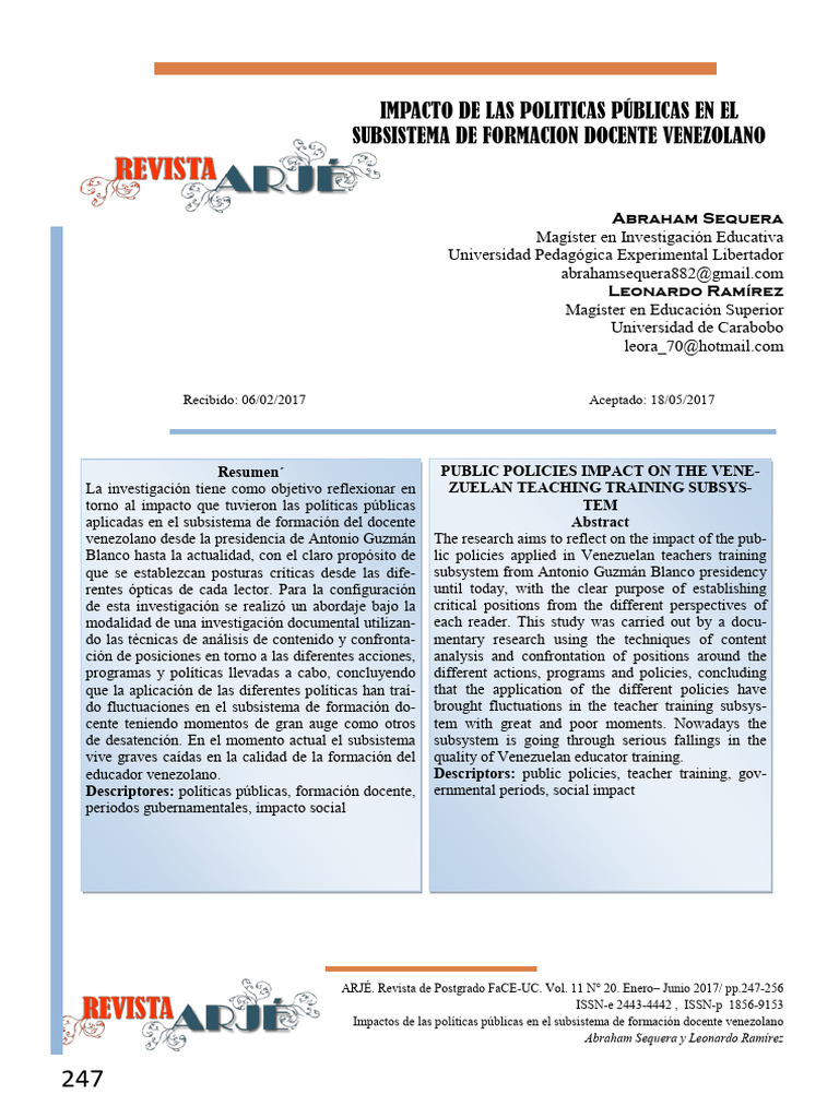 Articulo Ramirez Sequera | PDF | Venezuela | Hugo Chavez