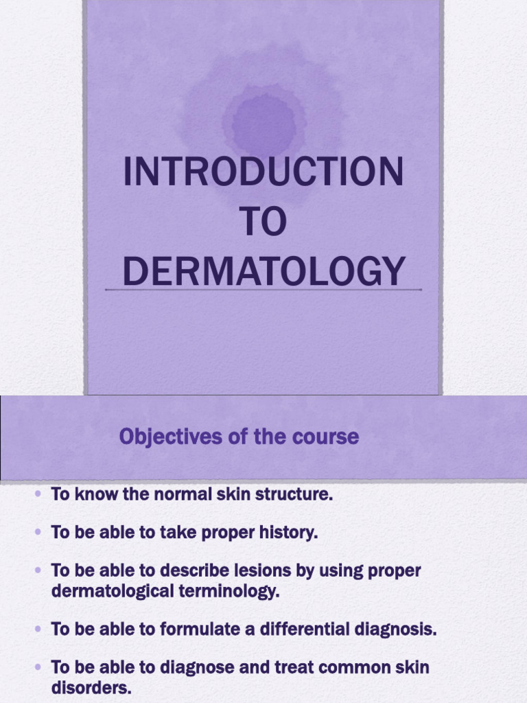 L1,2,3 - Intro, Anatomy, Language of Dermatologydr. Almontaser Bellah | Download Free PDF ...