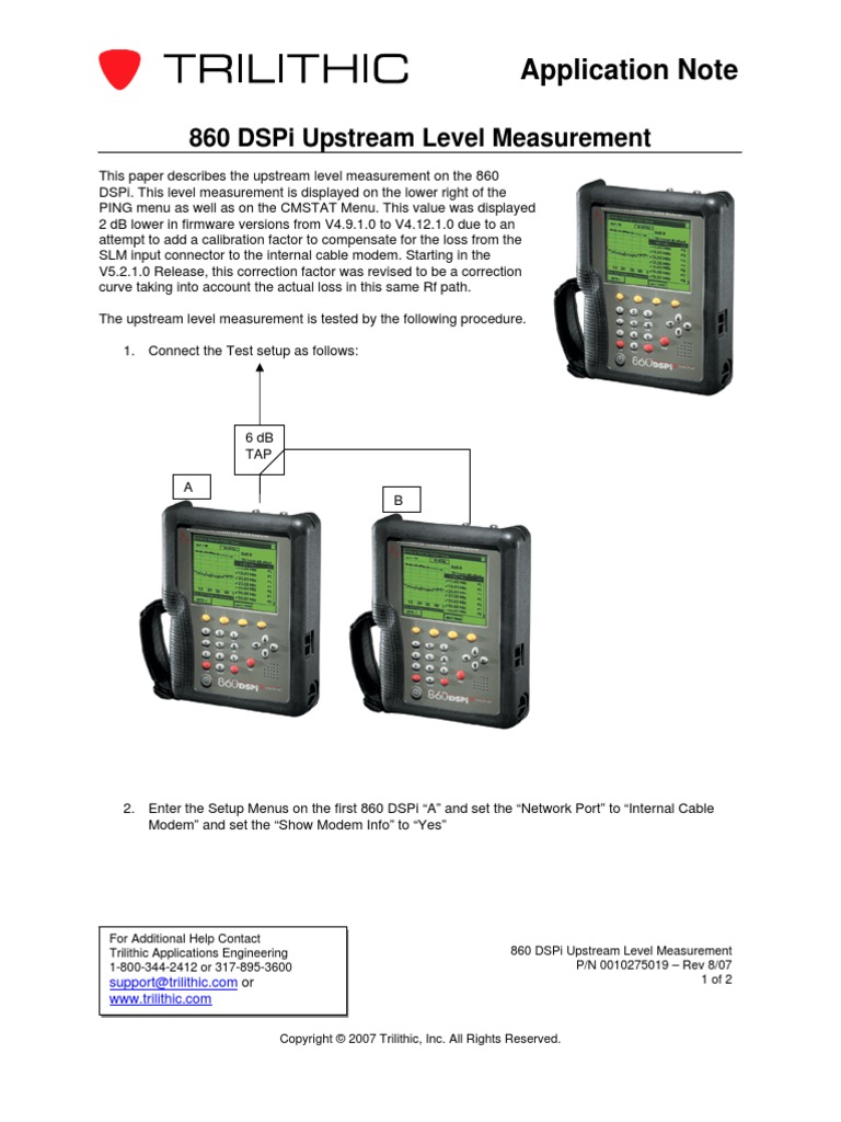 860 Dspi Upstream Level Measurement Appnote | PDF