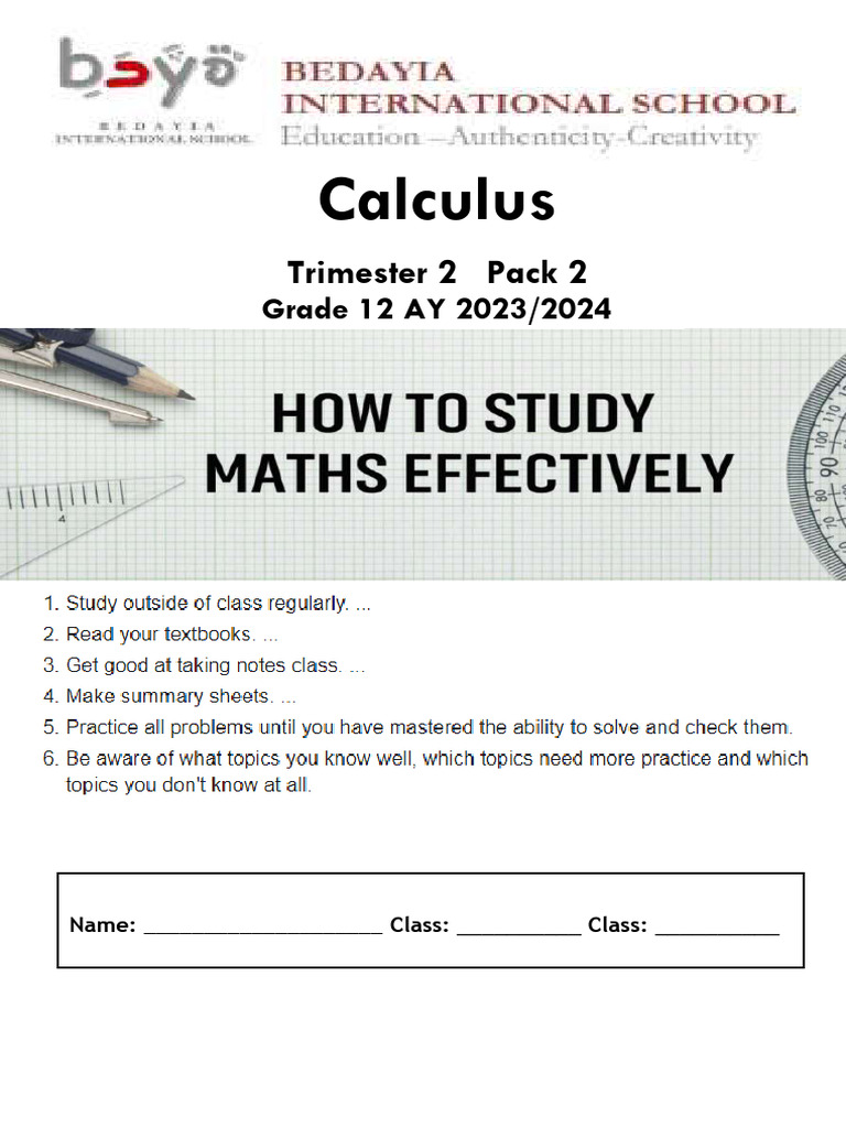 Calculus Practice Differentiation Applications Pack | PDF | Teaching Methods & Materials