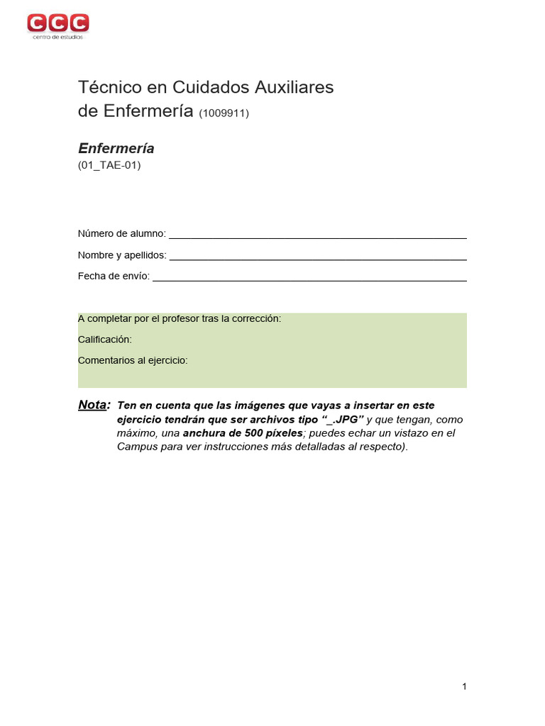 01 Enferm TAE-01 | PDF