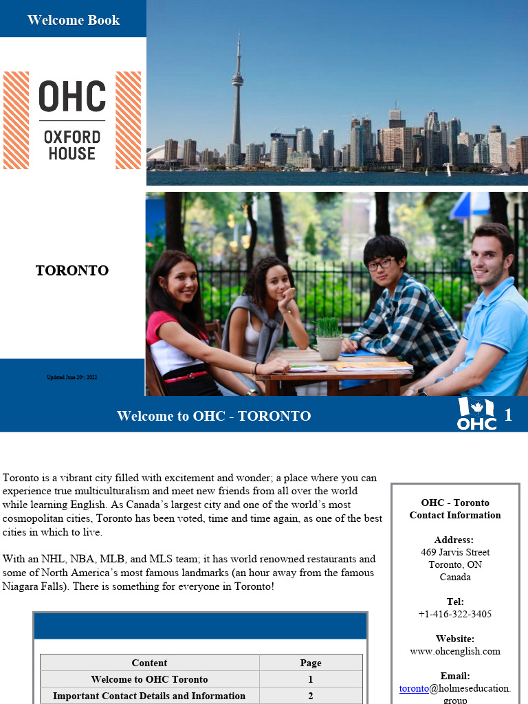 Toronto Student Welcome Guide | PDF