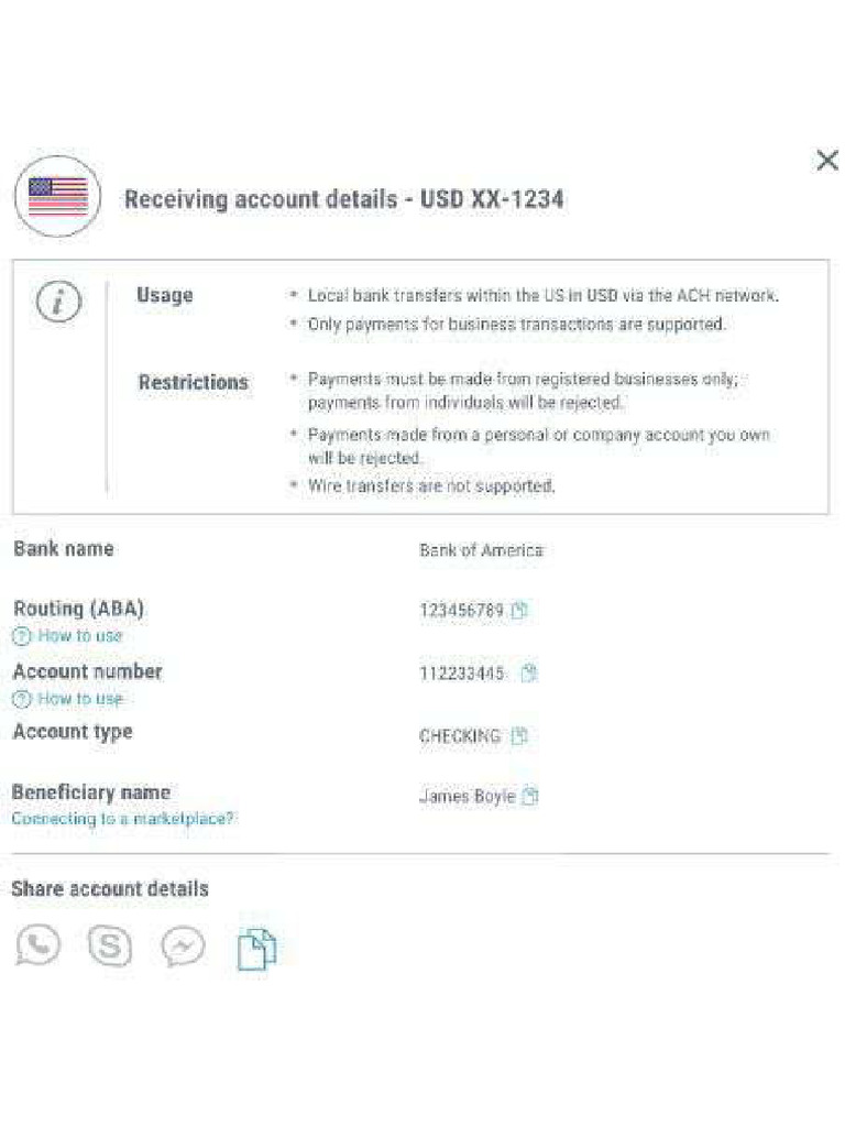 Payoneer Bank Statement | PDF