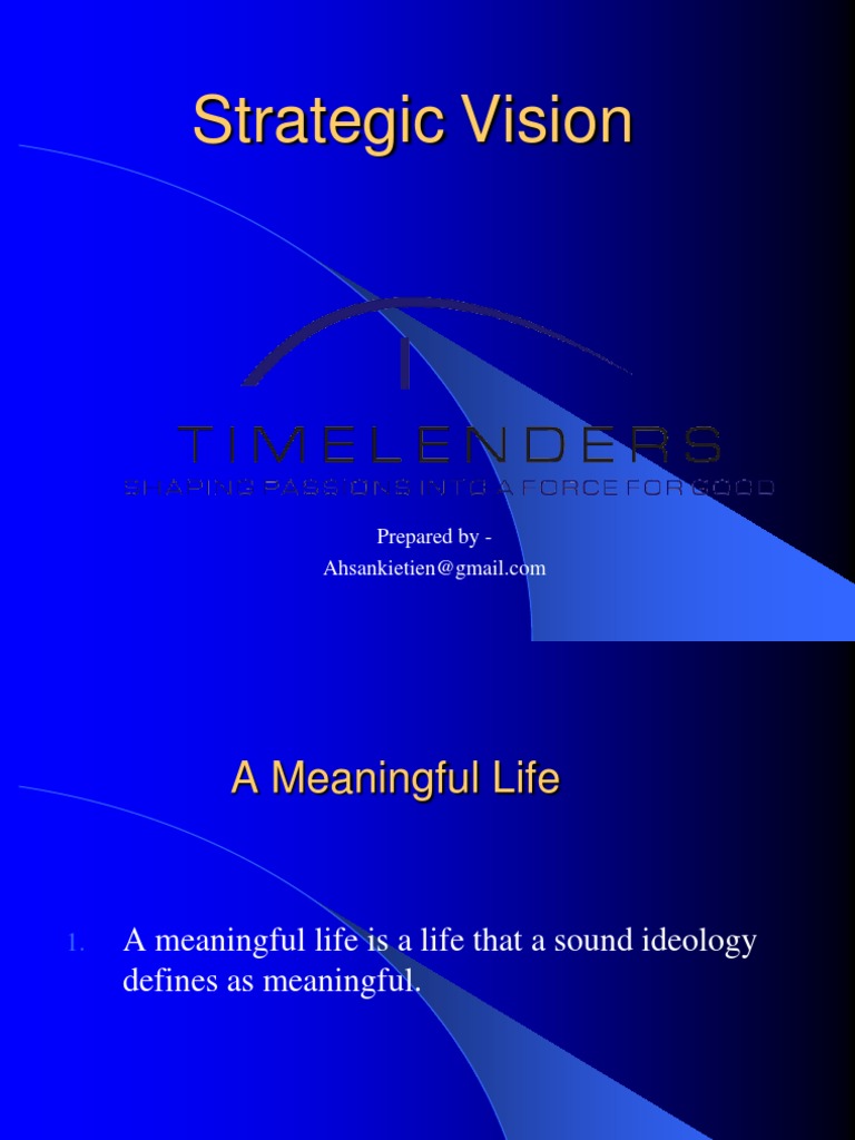 Elements of a Meaningful Life Vision | PDF | Psychological Concepts ...