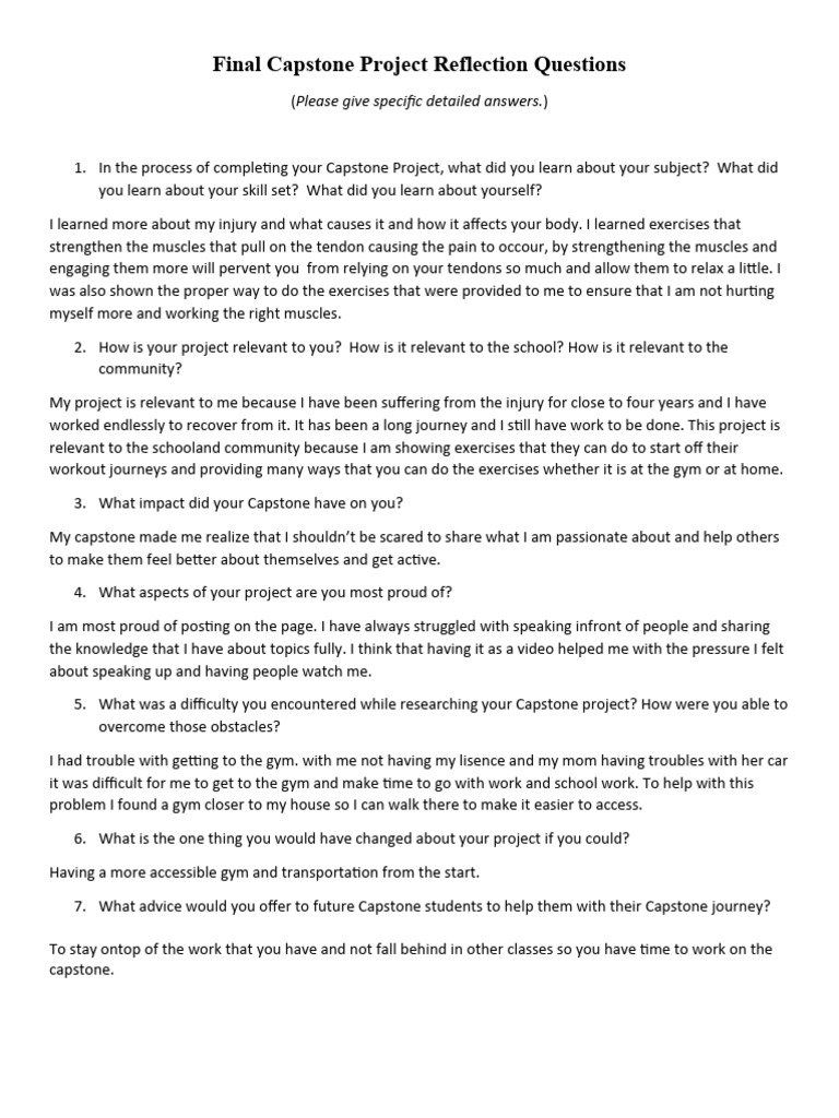 Capstone Final Reflection | PDF | Cognitive Science | Cognition