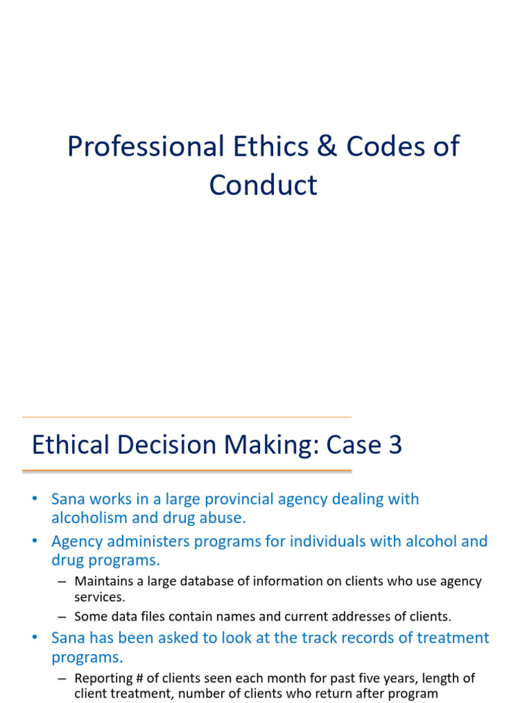 Professional Ethics & Codes of Conduct | PDF | Business | Finance ...