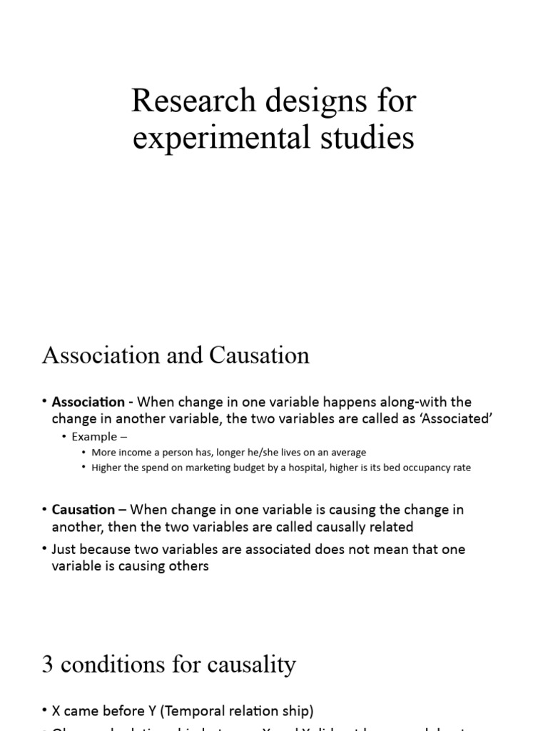Experimental Study Design | PDF