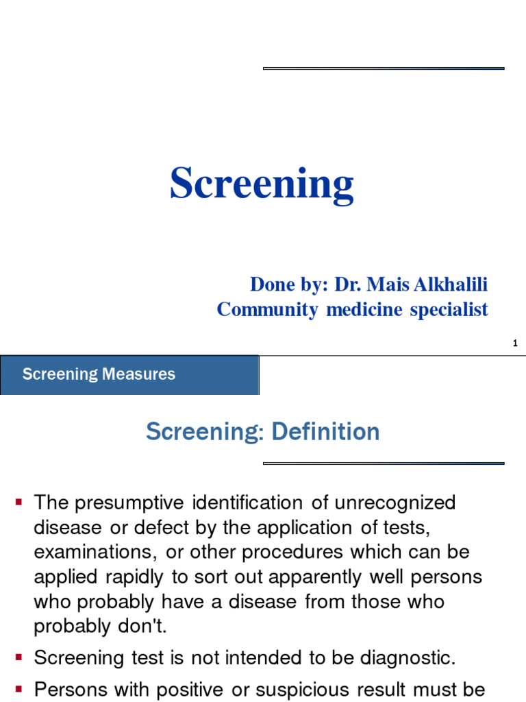 Screening | PDF