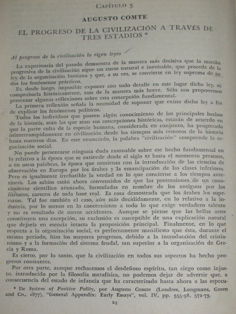 El Progreso - de - La - Civilizacion - Augusto Comte | PDF