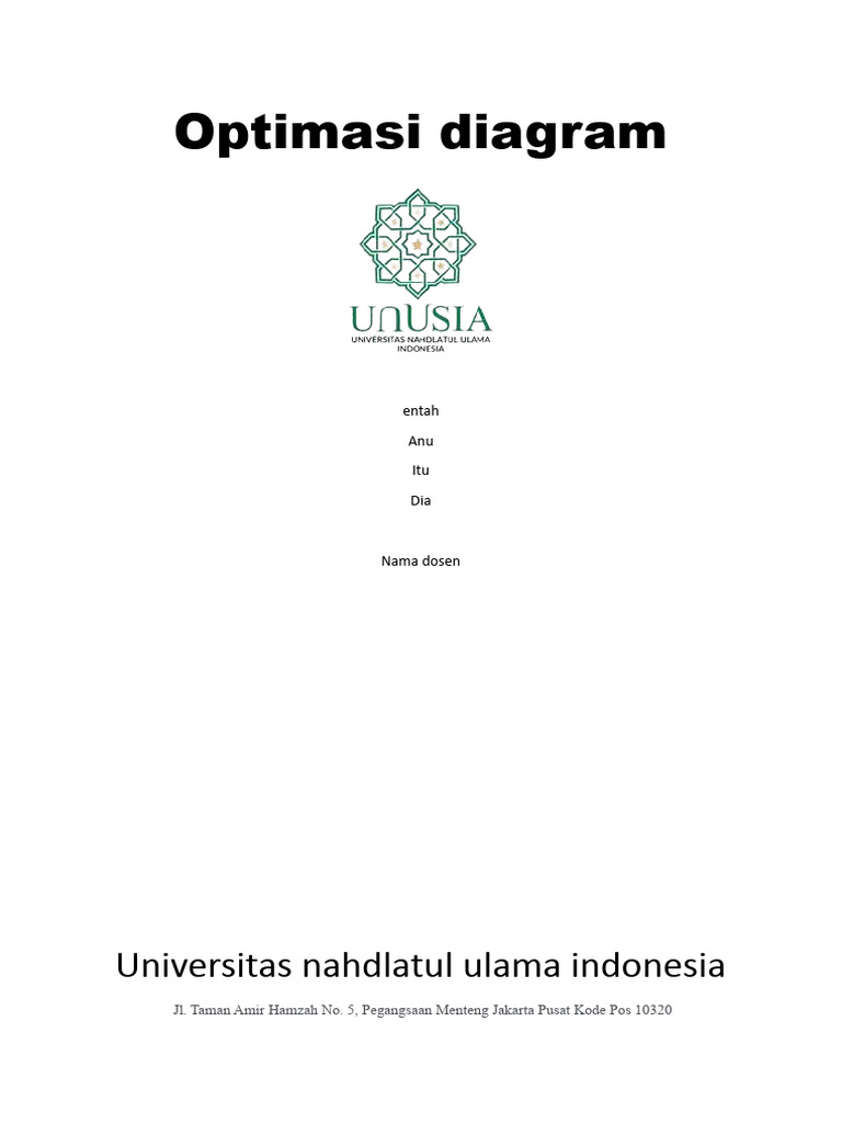 Optimasi Diagram Kelompok 7 | PDF