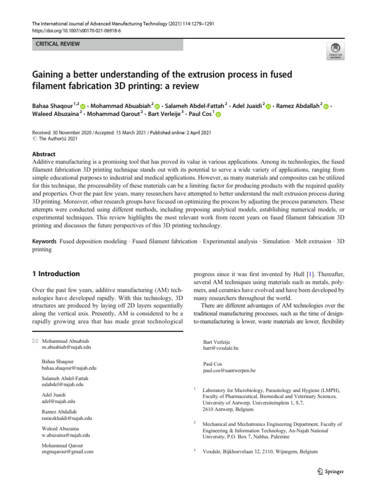 Fused Filament Deposition (3D Printing) | PDF | 3 D Printing | Extrusion