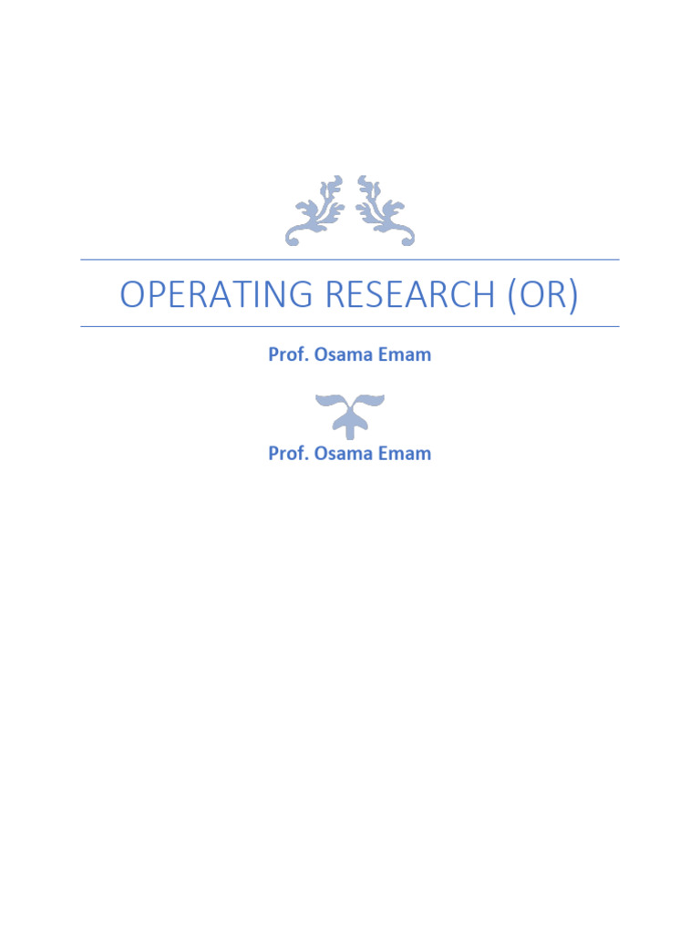 Final OR Questions | PDF | Mathematical Optimization | Linear Programming