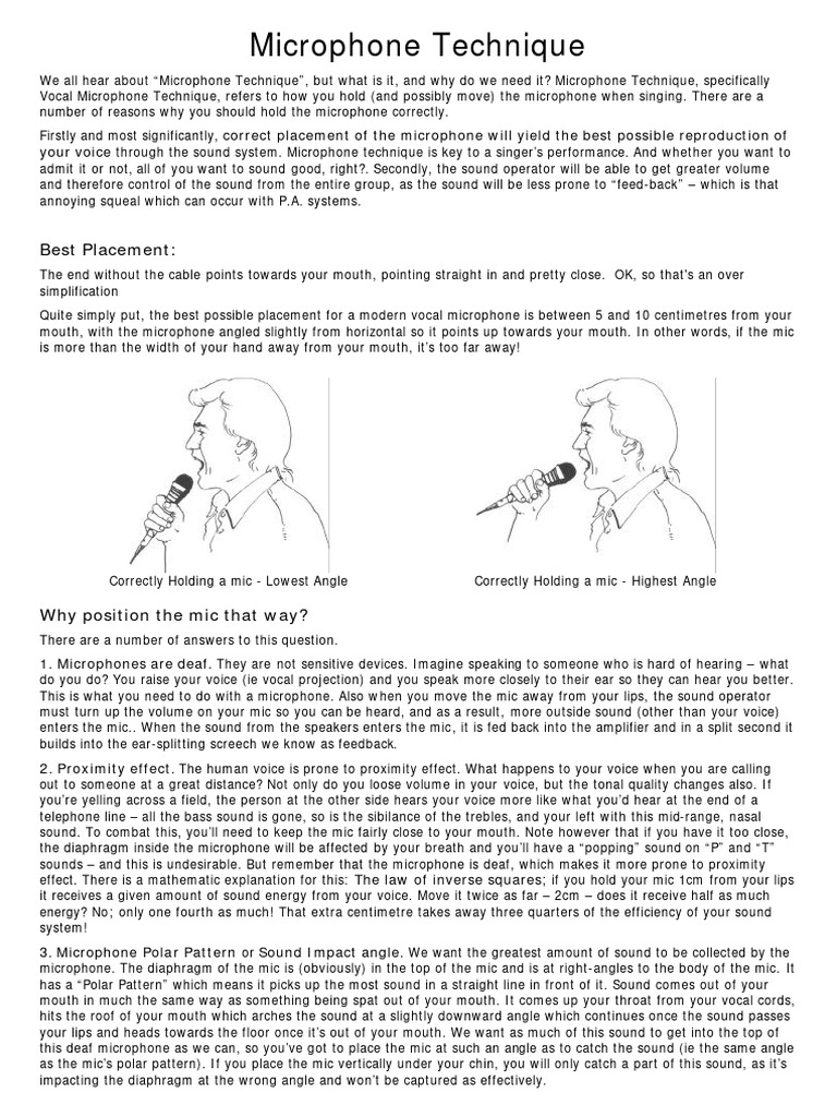 Vocal Microphone Technique Essentials | PDF | Microphone | Singing
