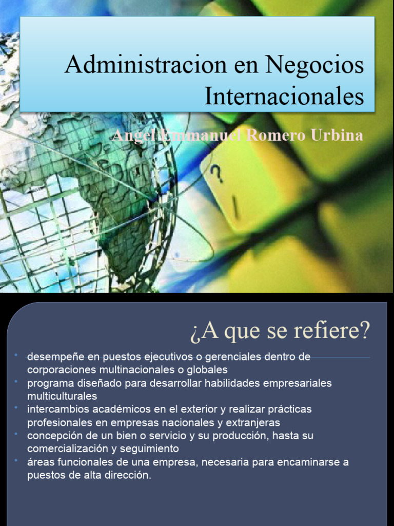 Administracion en Negocios Internacionales | PDF