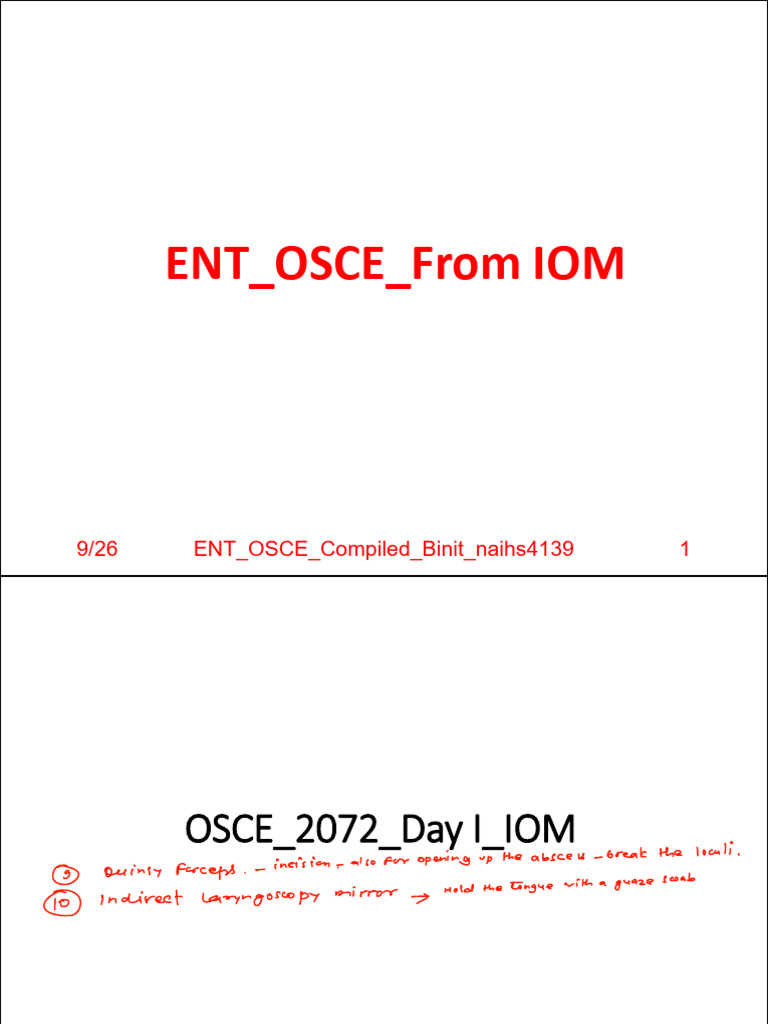 Ent Osce Slide | PDF