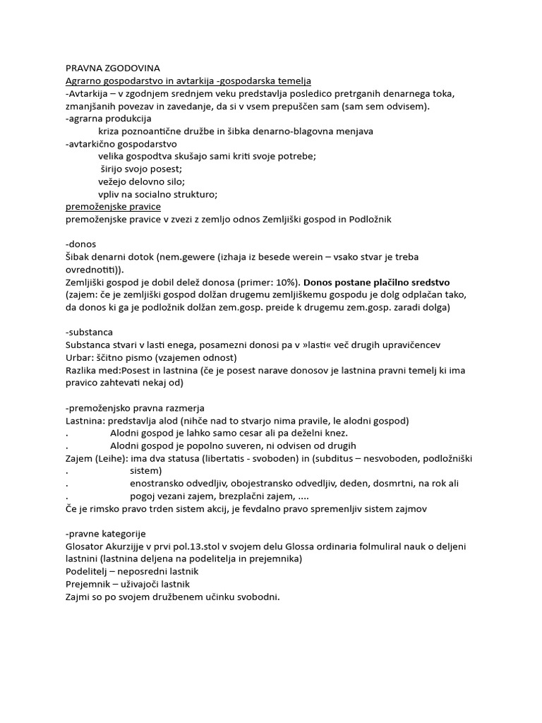 Pravna Zgodovina 6P | PDF