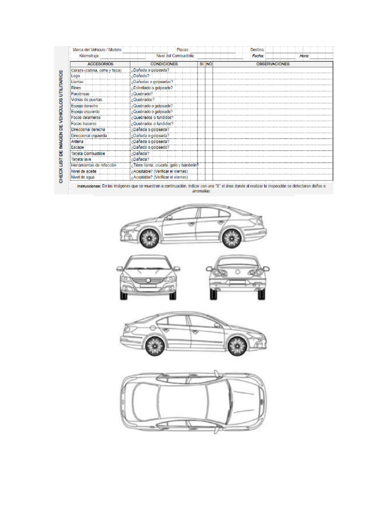 Check List Vehiculo | PDF