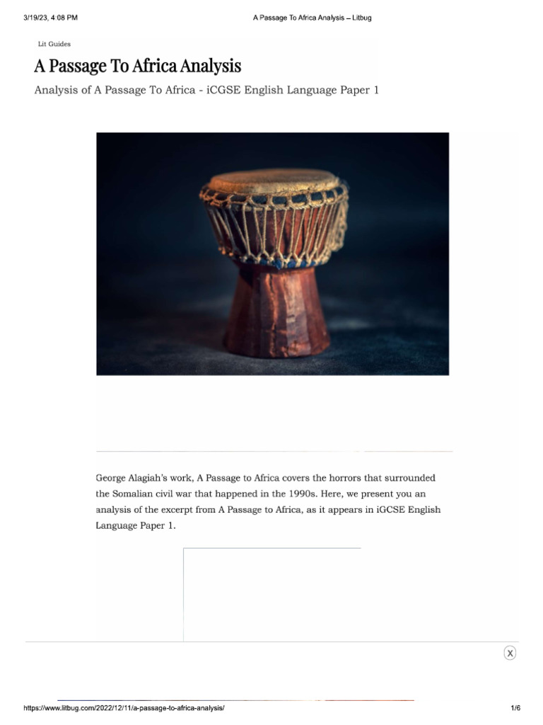 Passage To Africa | PDF