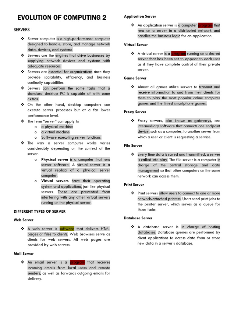 Evolution of Computing 2 | PDF