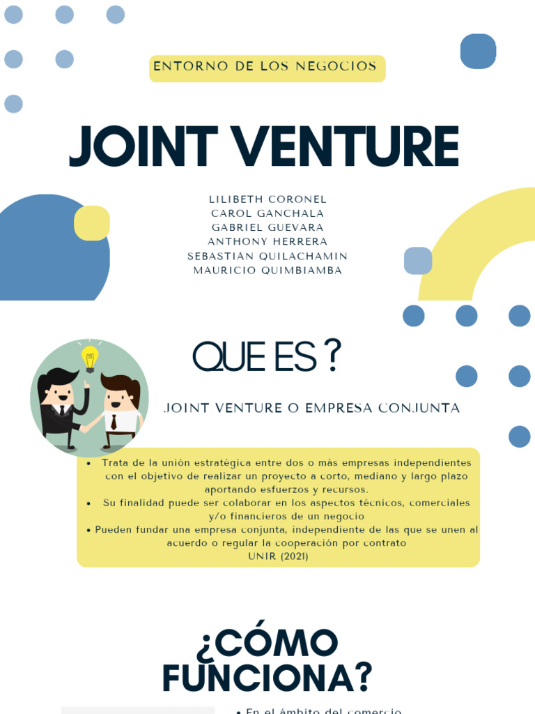 Joint Venture: Tipos y Beneficios | PDF | Negocios | Arte