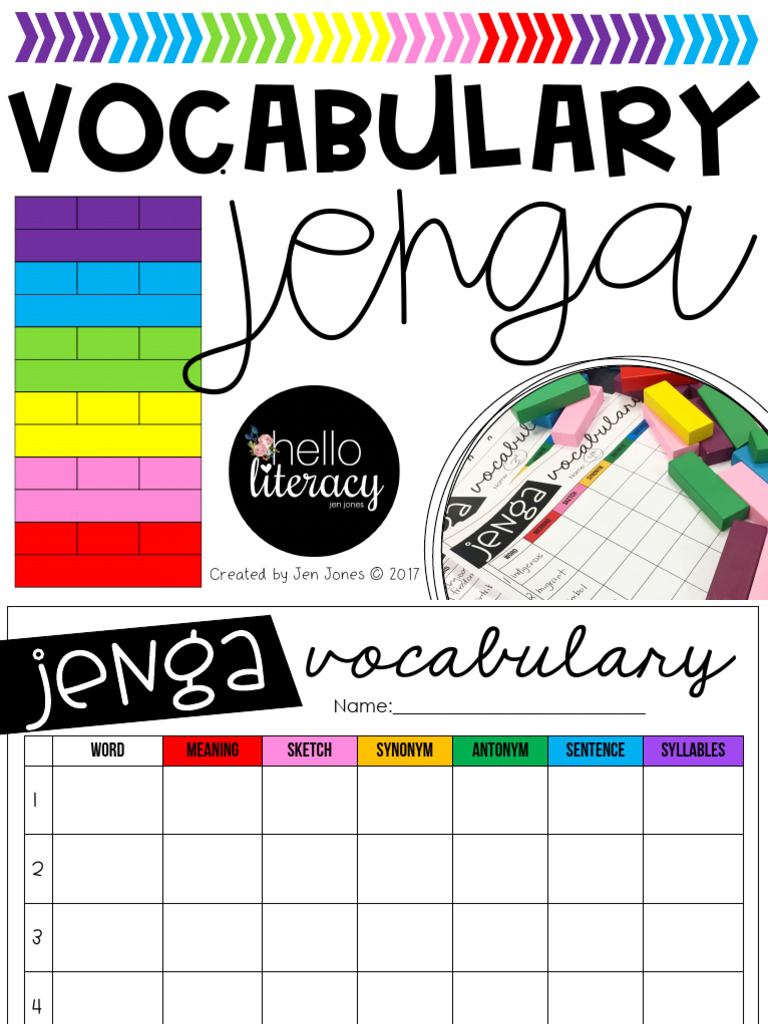 Jenga: Vocabulary | PDF