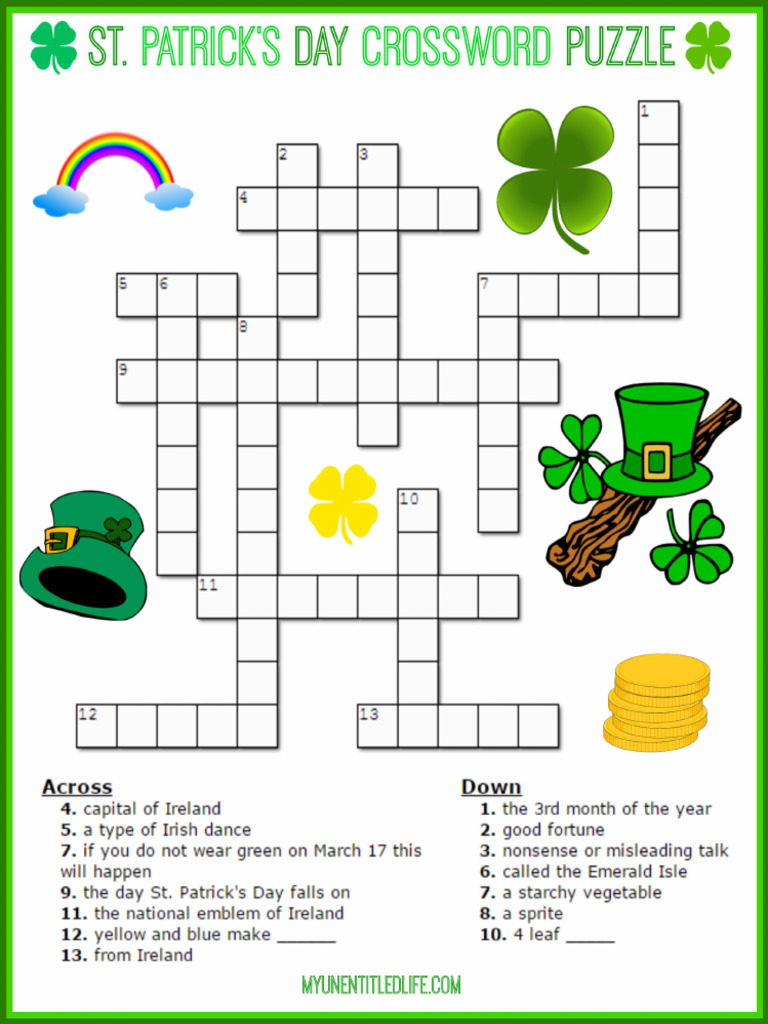 St. Patricks Day Crossword Puzzle | PDF