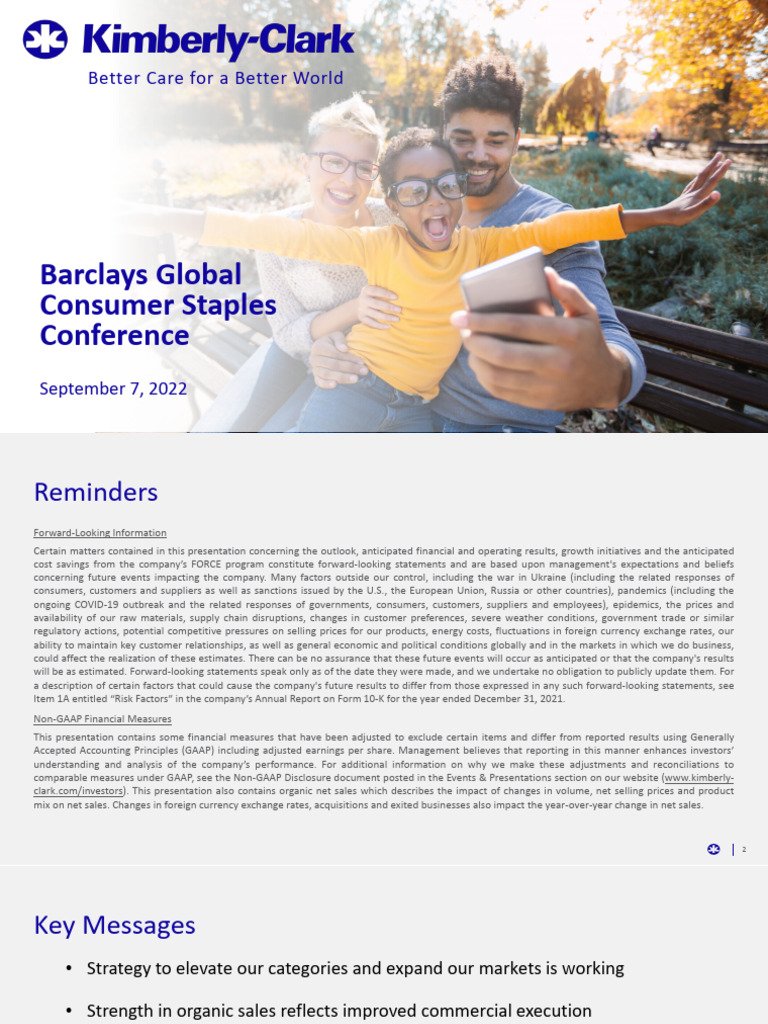 Kimberly Clark 2022 Barclays Conference | PDF