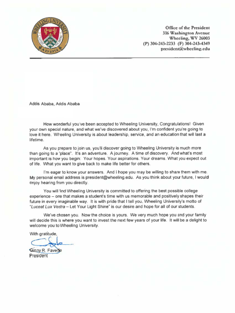 Abel Damte Acceptance Package | PDF