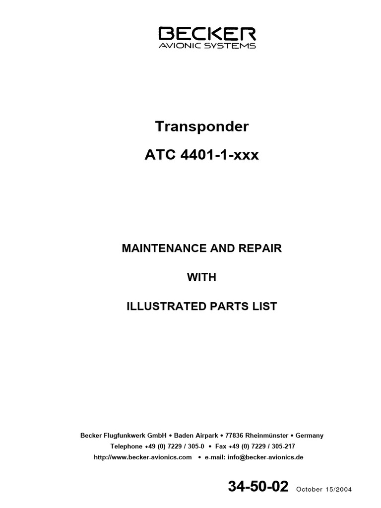 ATC4401-1 Mtce Manual | PDF