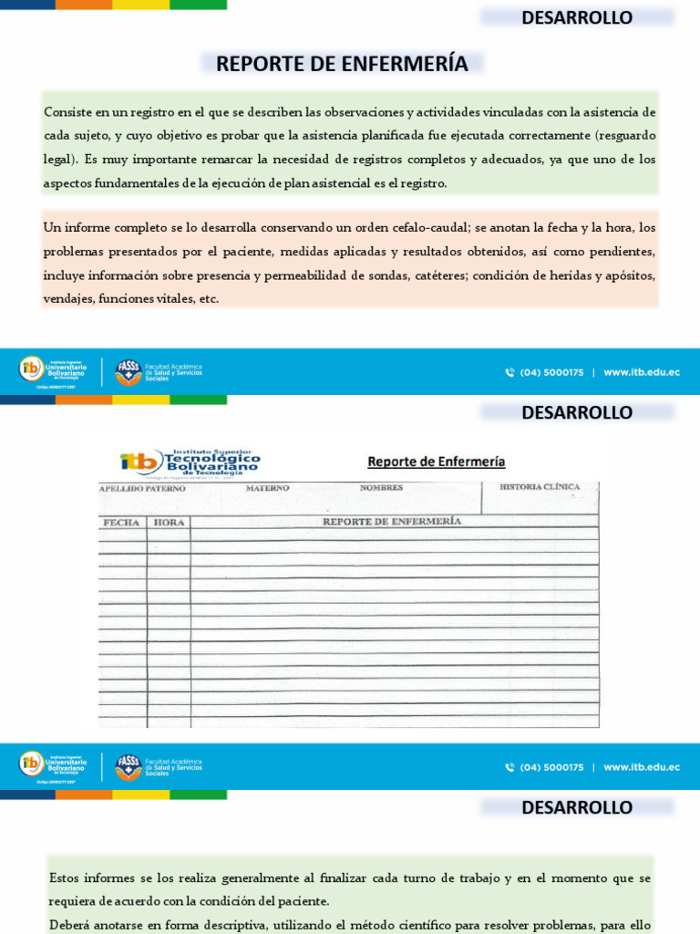 16 Clase Reporte de Enfermeria | PDF