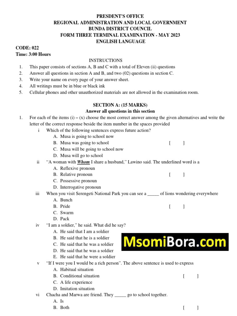 ENGLISH - Solved Exam | PDF