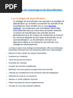 Strategie de Diversification | PDF | Gestion stratégique | Business