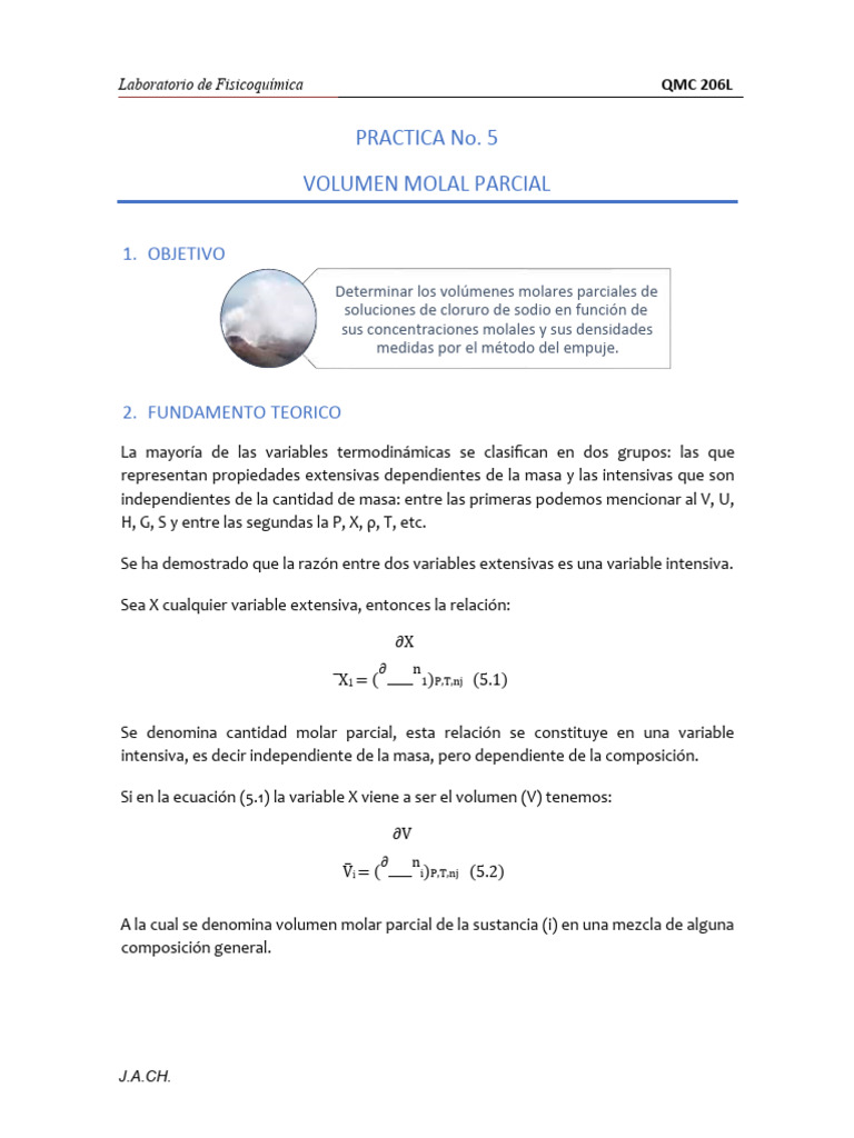 Guía Volumen Molar | PDF | Métodos y materiales de enseñanza
