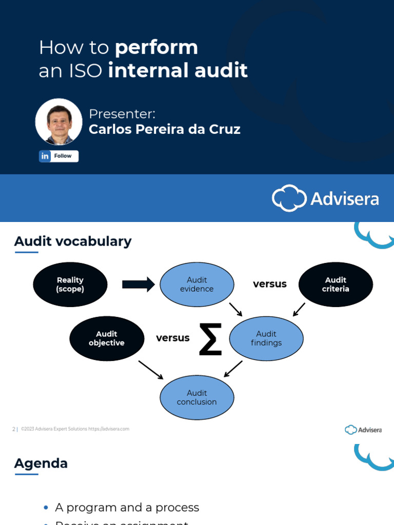 How To Perform An ISO Internal Audit Presentation Deck | PDF | Audit ...