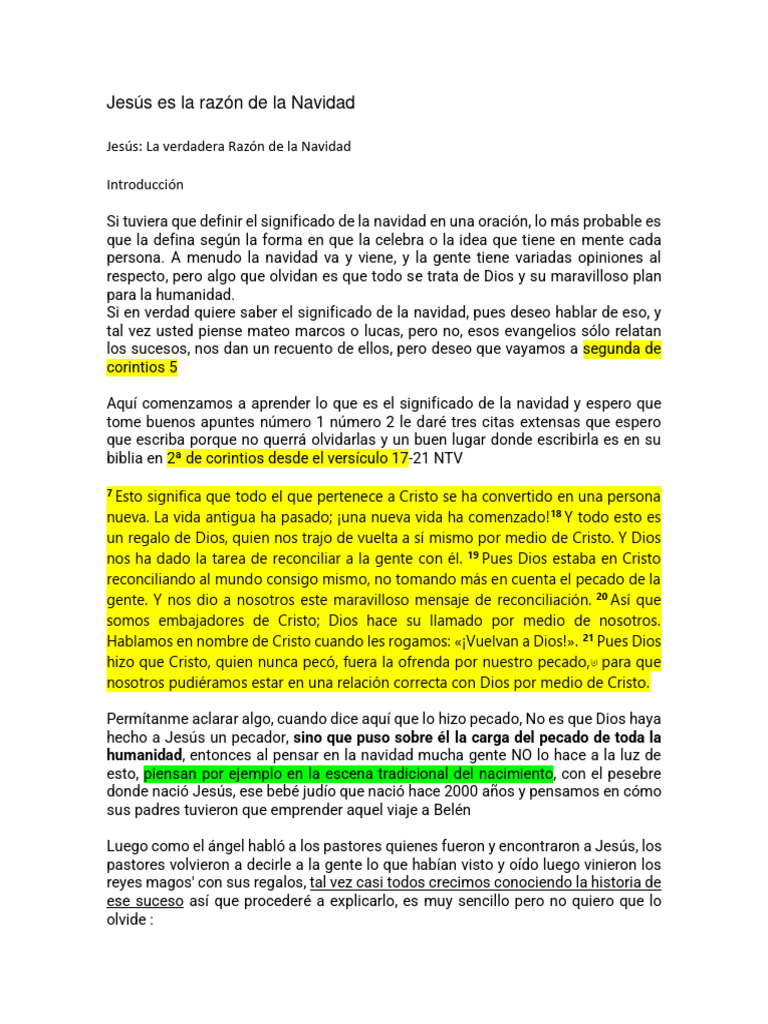Jesus La Verdadera Razón de La Navidad | PDF | Filosofía | Relaciones ...